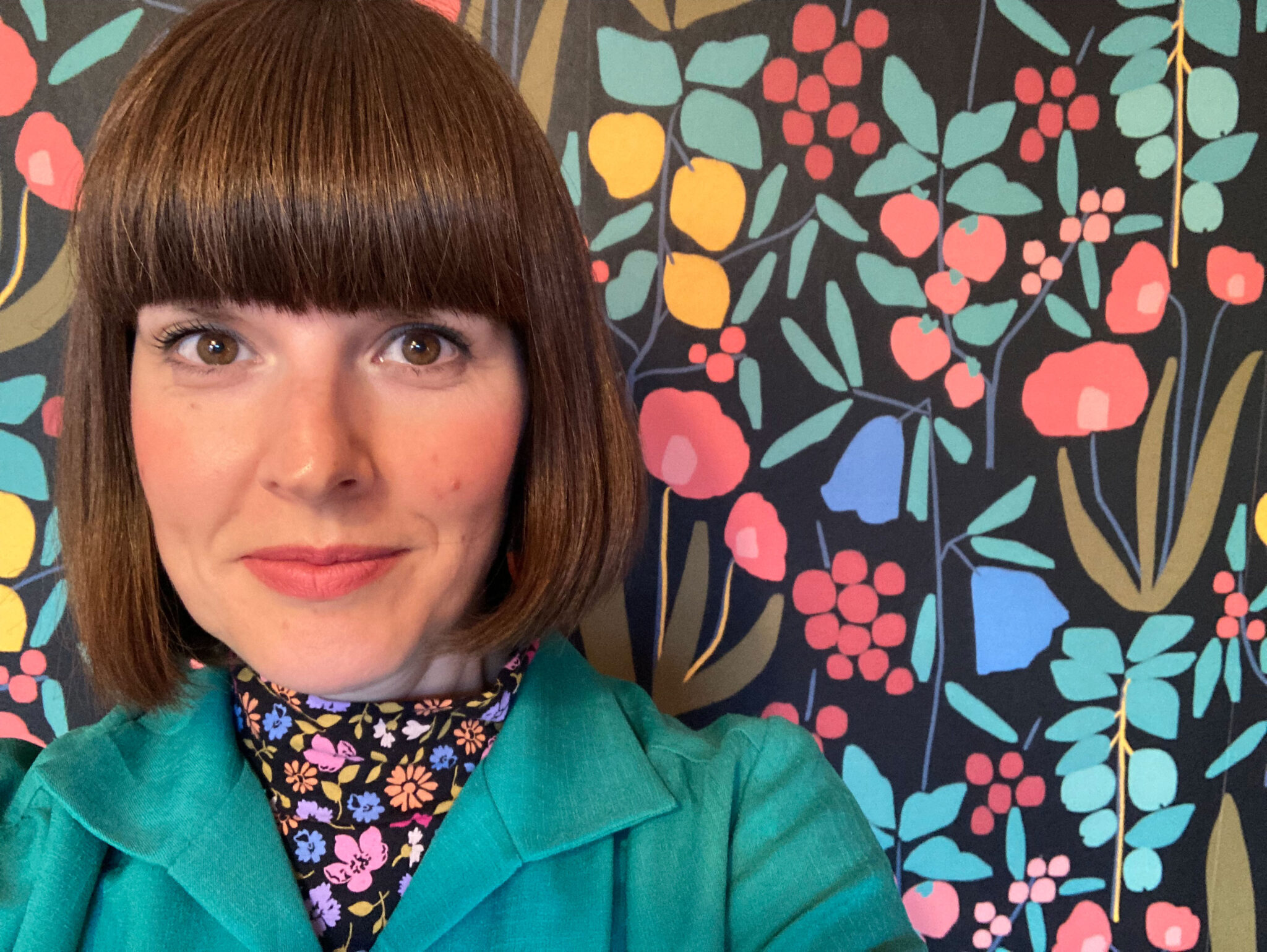 Bold Retro Blooms - Lively Botanical Peel and Stick Wallpapers by Megan ...